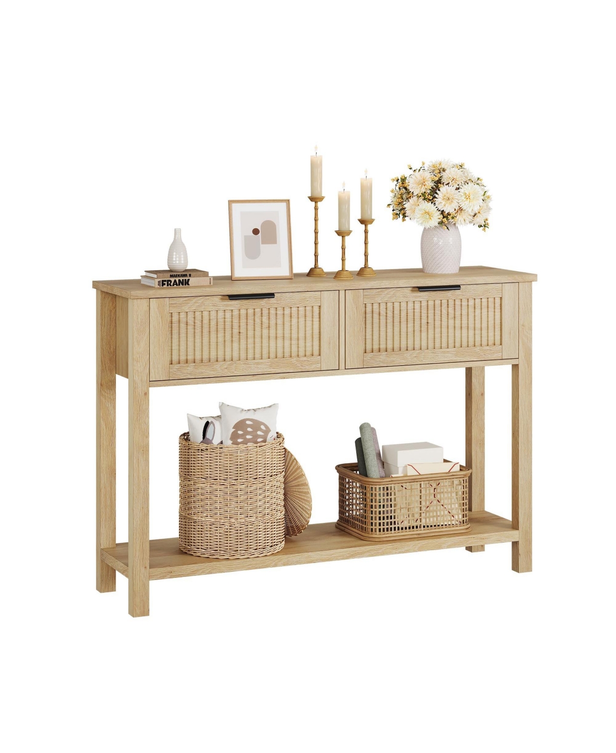 Click here for gaomon Farmhouse Wooden Console Table Narrow Entry... prices