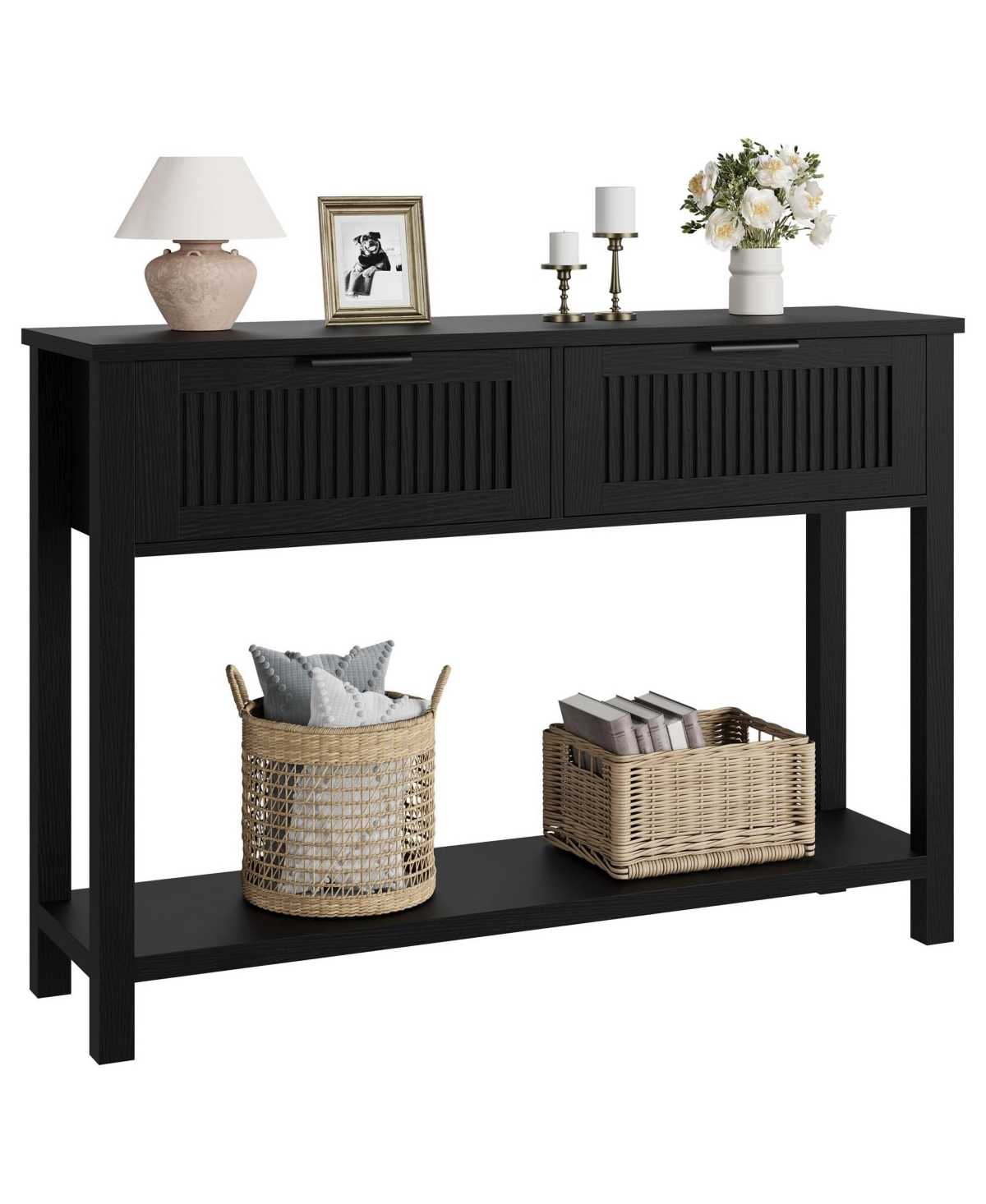 Click here for gaomon Farmhouse Wooden Console Table Narrow Entry... prices