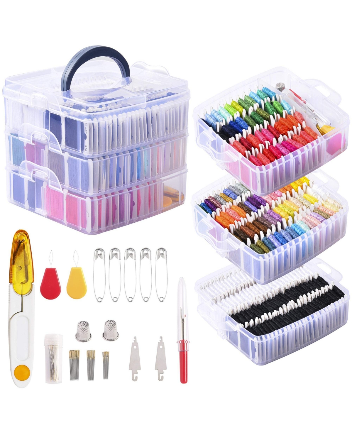 Click here for Gnuadz 201 Pack Embroidery Floss Kit Organizer Box... prices