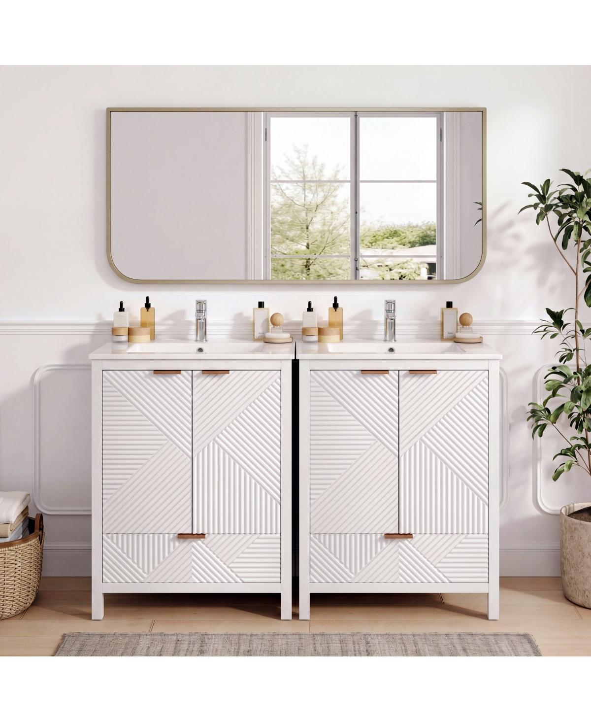Click here for Sillysis 48 Inch Double Sink Bathroom Vanity  Free... prices