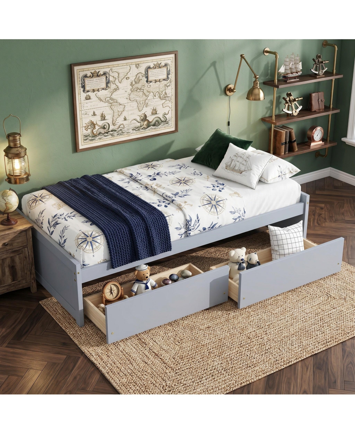 Click here for Sailvan Bed with 2 Drawers  Solid Rubber Wood Bed... prices