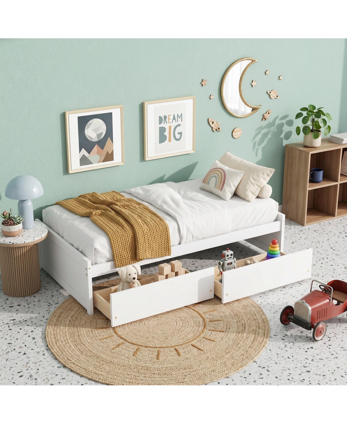 Click here for Sailvan Bed with 2 Drawers  Solid Rubber Wood Bed... prices