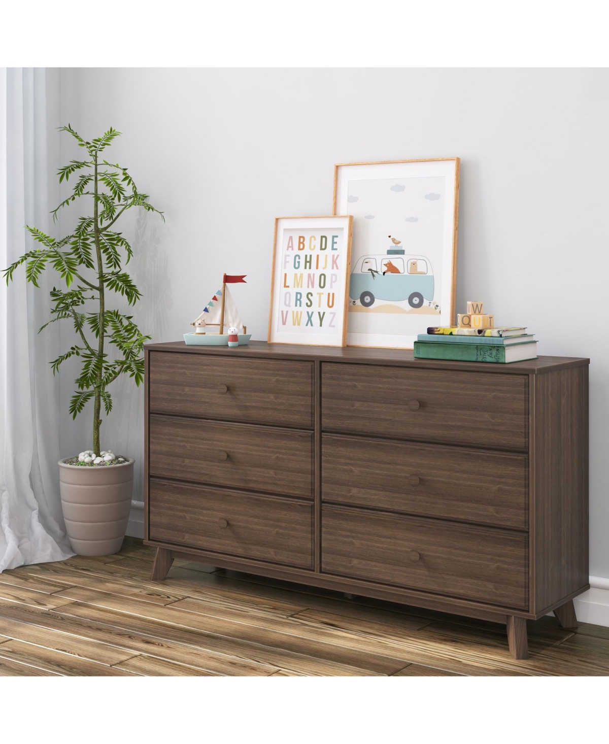 Click here for Max & Lily 6 Drawer Dresser. - Walnut prices