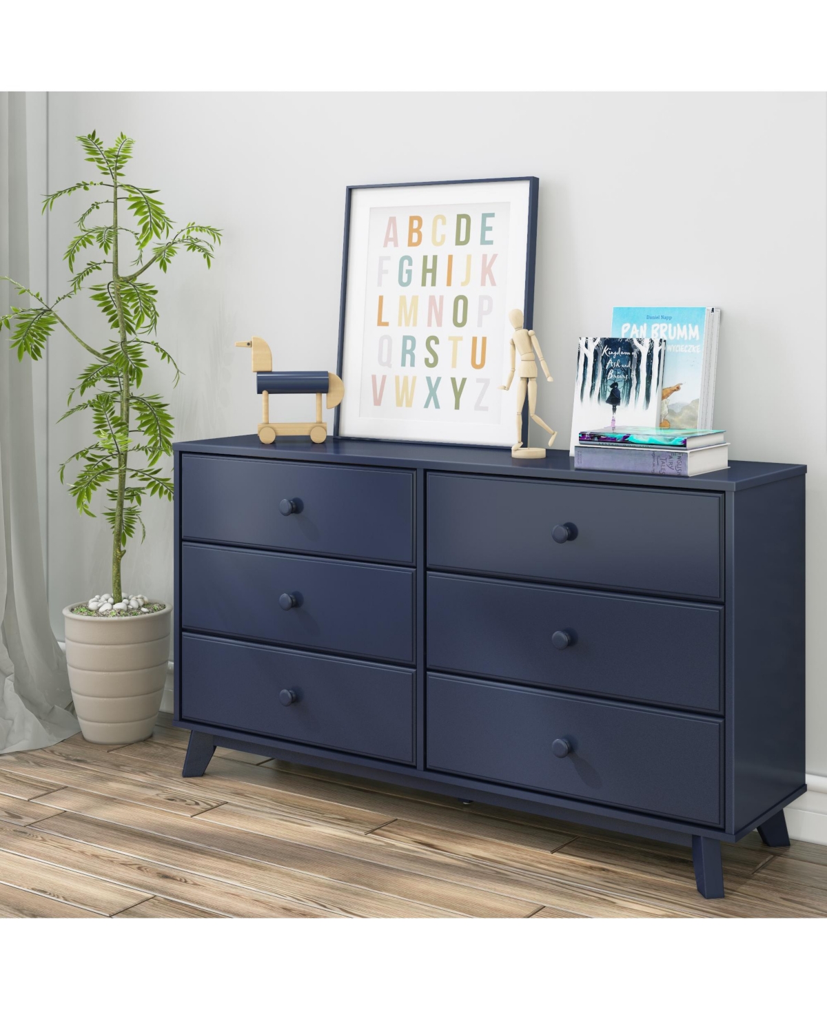 Click here for Max & Lily 6 Drawer Dresser. - Blue prices