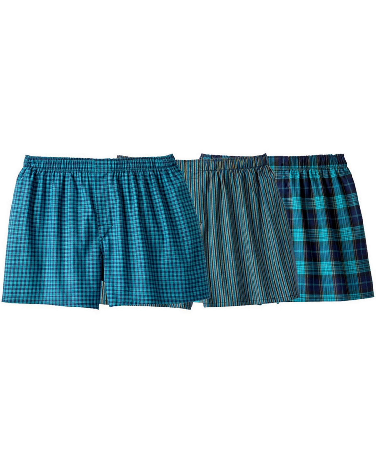 Click here for KingSize Big & Tall Woven Boxers 3-Pack - Blue prices