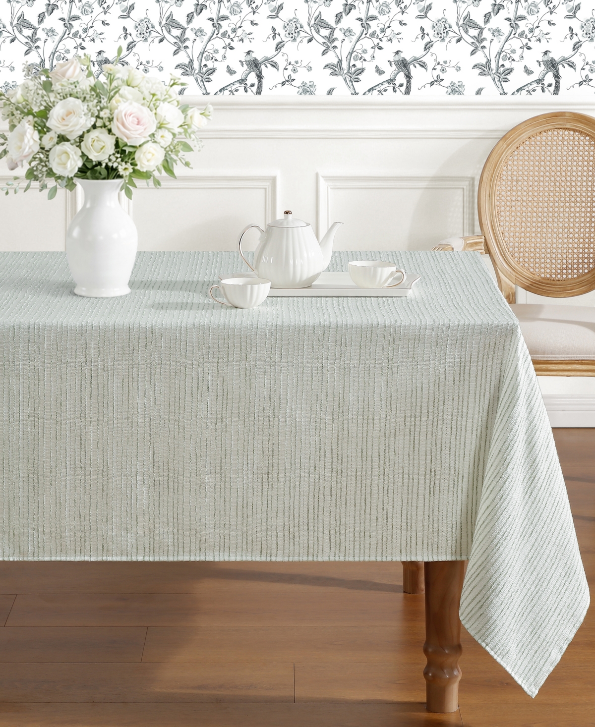 Click here for Laura Ashley Thames Tablecloth  60 x 84 - Sage prices