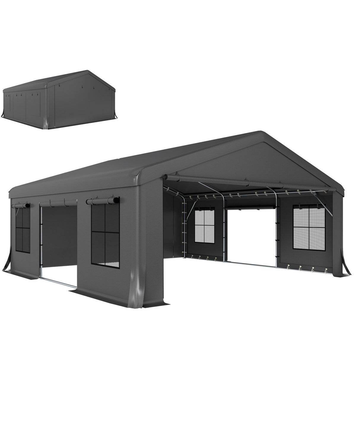 Click here for Outsunny Heavy Duty Carport  Portable Garage with... prices