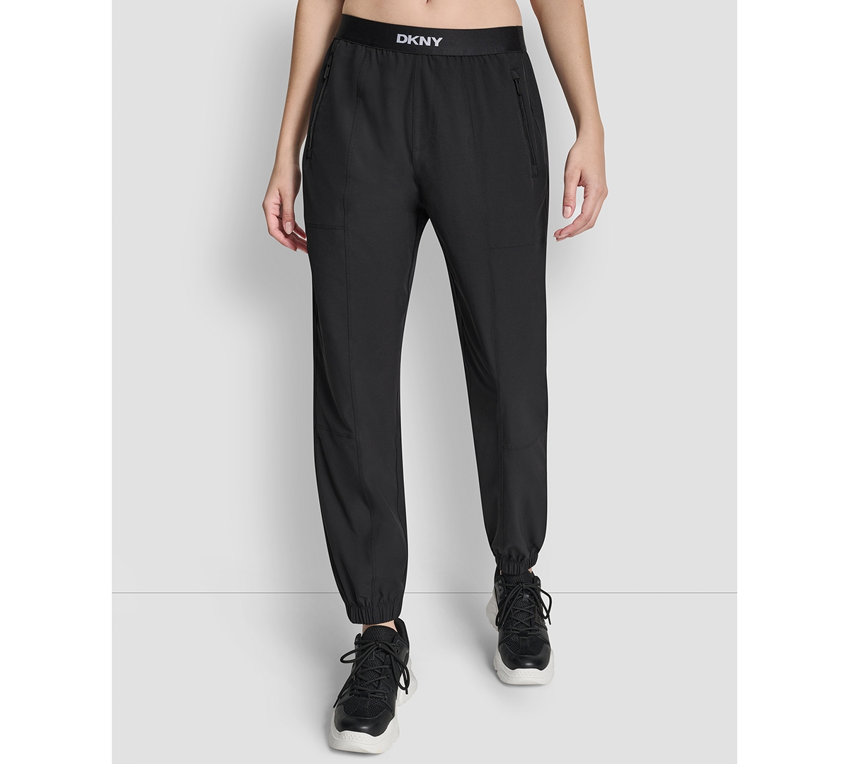 Click here for Dkny Sport Womens High-Rise Jogger Pants - Black prices