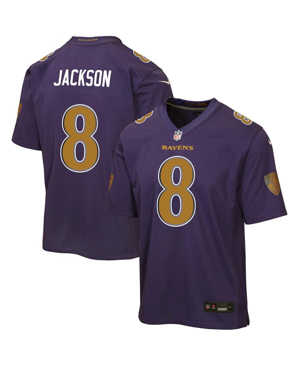 Click here for Nike Big Boys and Girls Lamar Jackson Purple Balti... prices