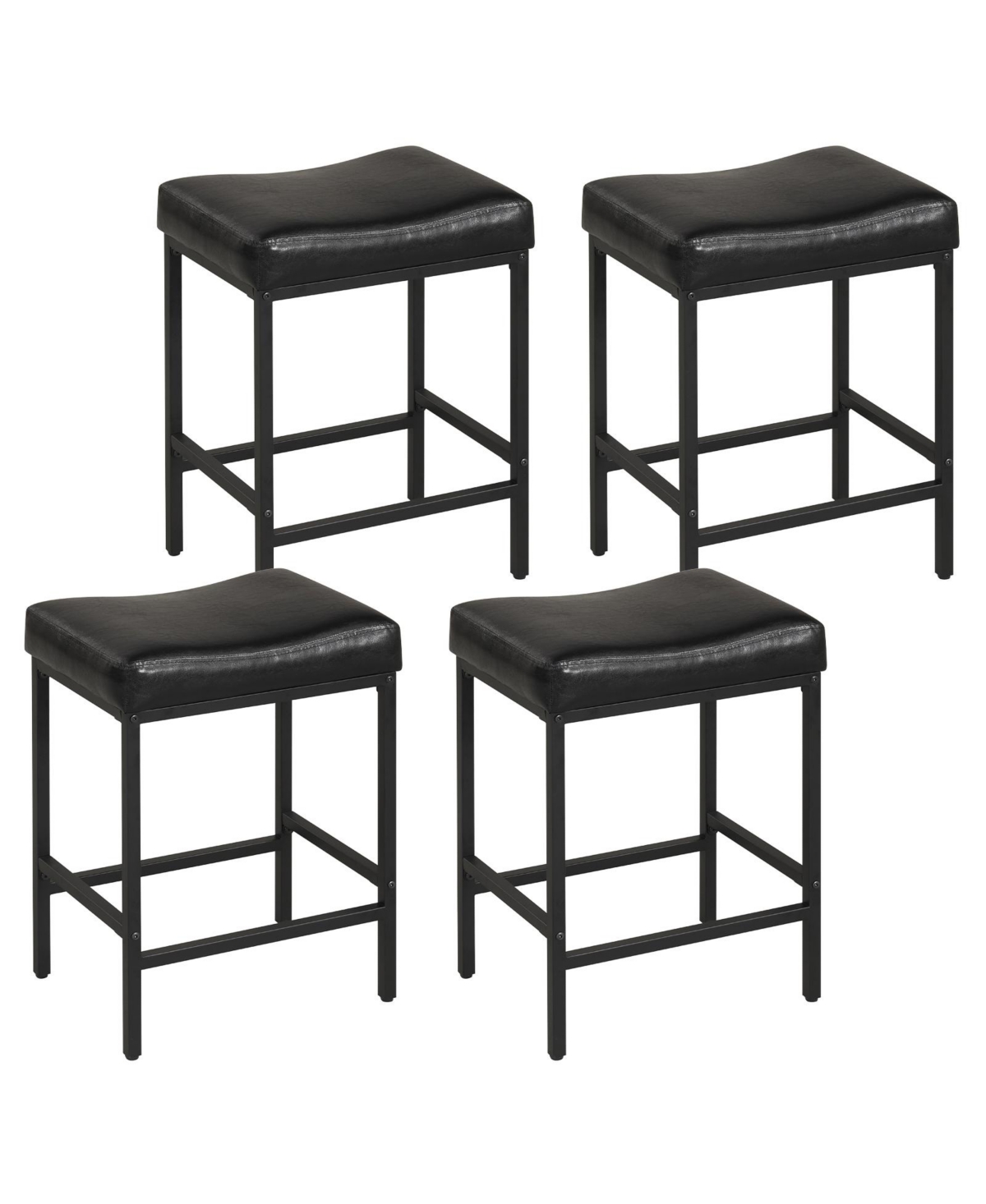 Click here for Gymax Bar Stools Set of 4 25 Faux Leather Upholste... prices