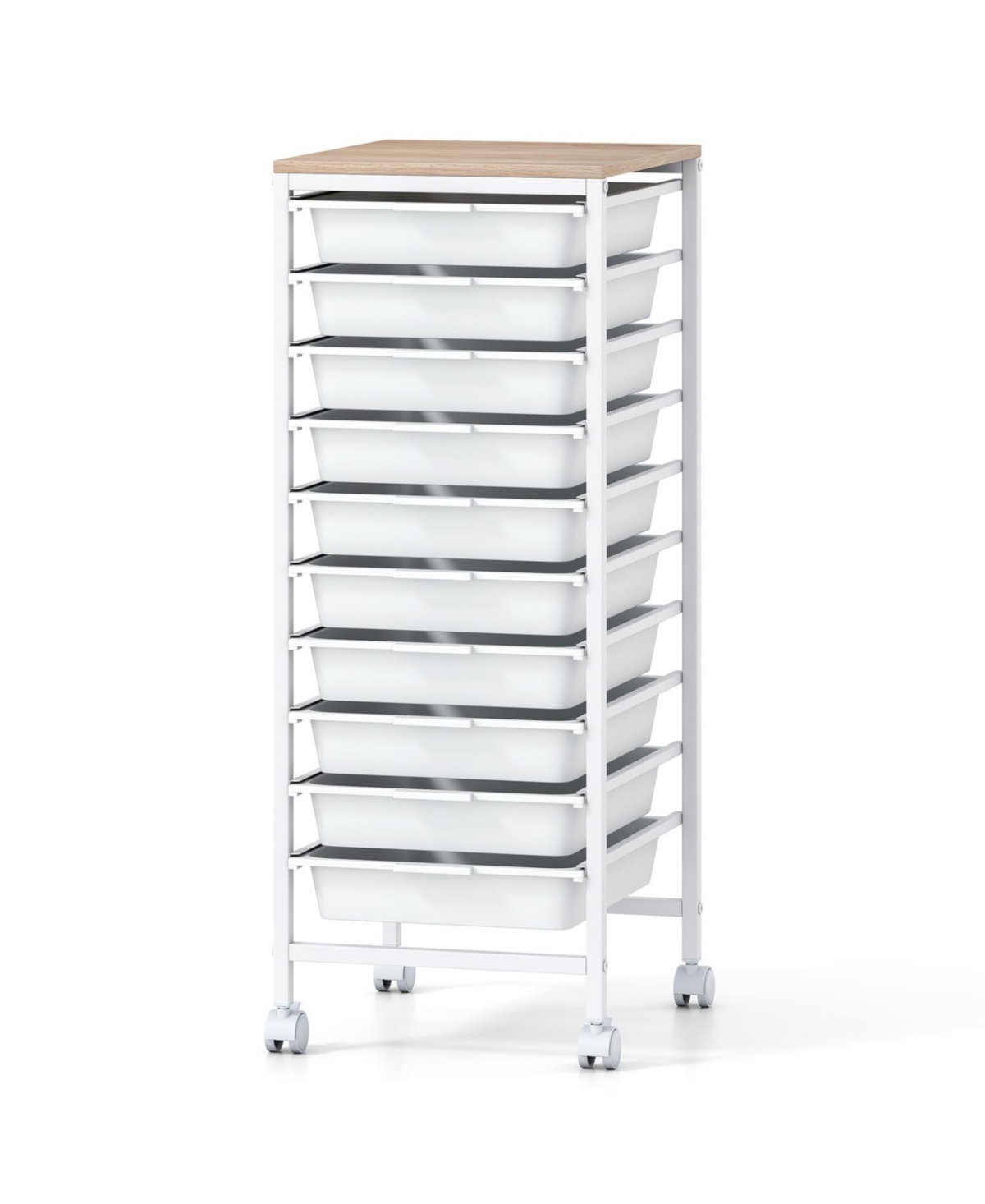 Click here for Slickblue Mobile Utility Cart with 10 Drawers  Woo... prices