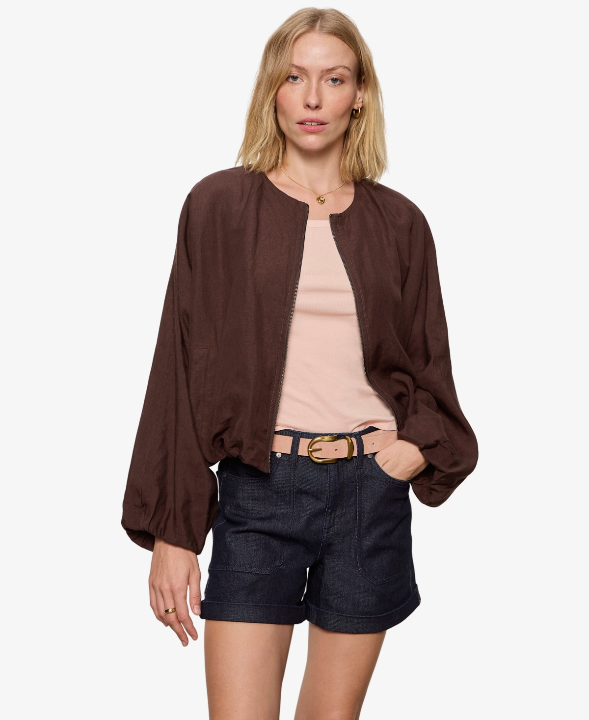 Click here for Sanctuary Womens Crewneck Bubble Jacket - Rich Soi... prices