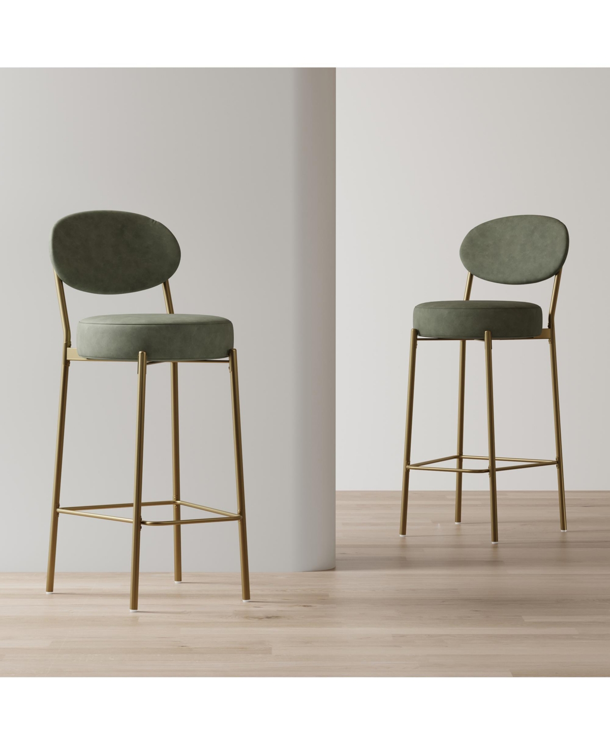 Click here for Flynama 29 Upholstered Faux Leather Bar Stools Set... prices