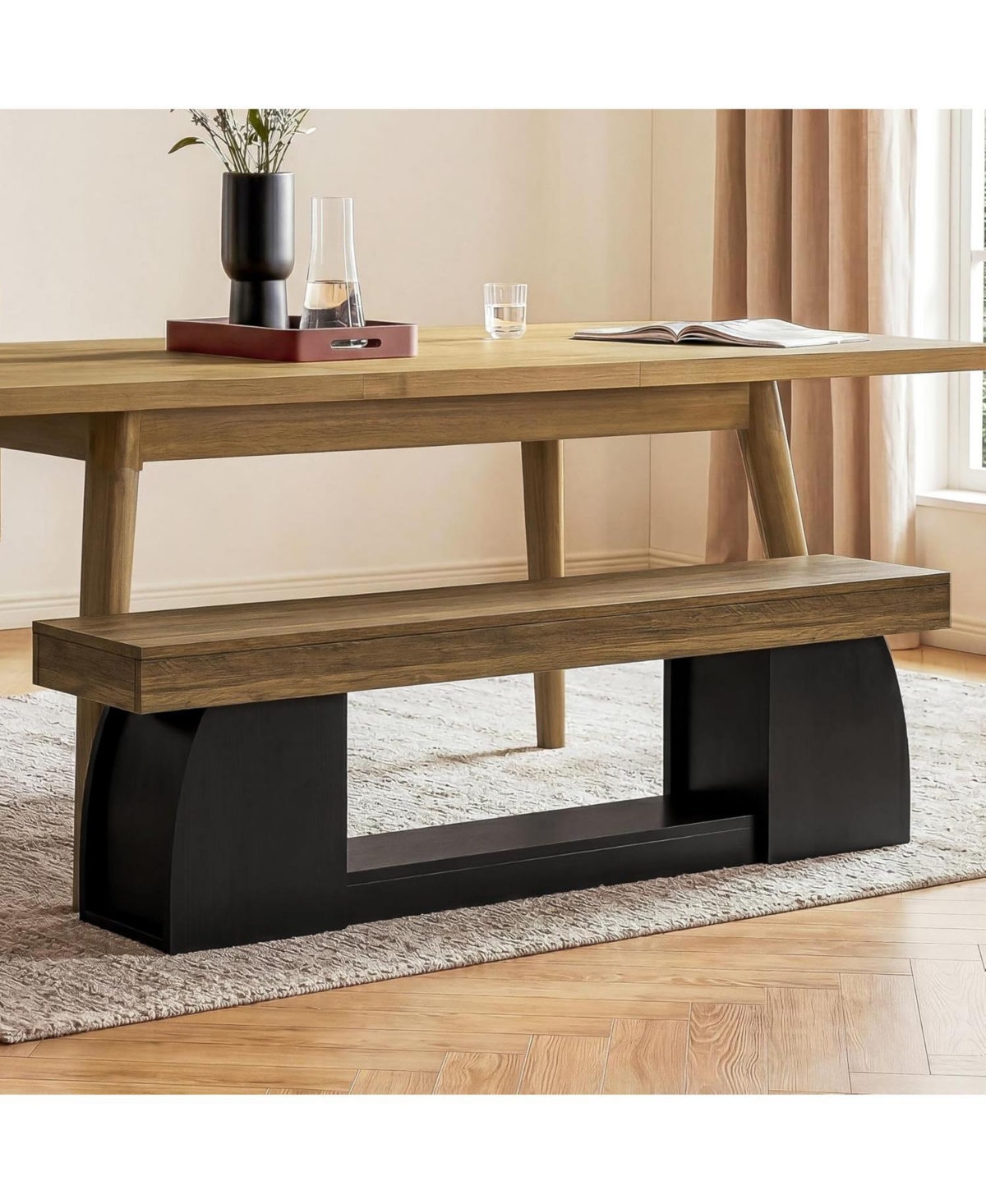 Click here for Tribesigns 63 Inch Dining Bench  Farmhouse Long Ki... prices