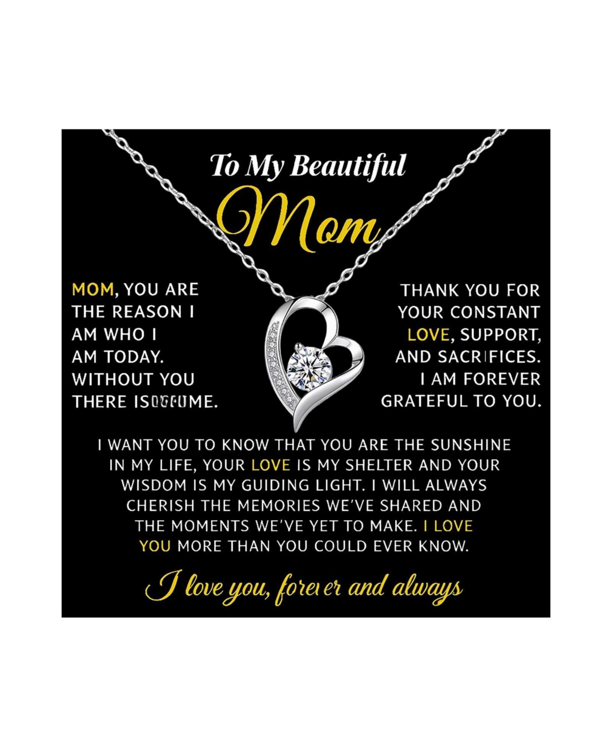 Click here for Gnuadz Women Necklace Gift for Mom Wife with Card... prices