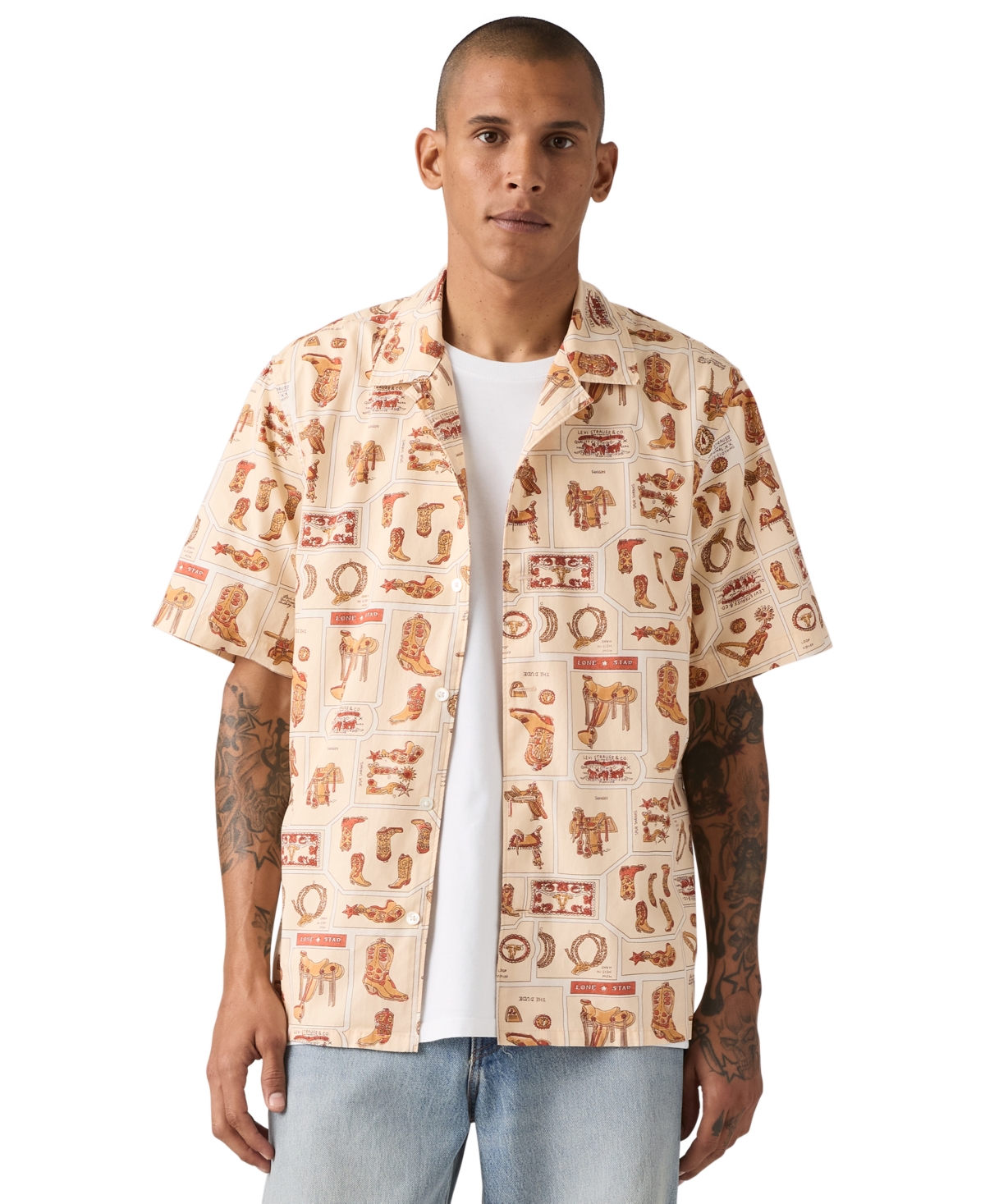 Click here for Levis Premium Mens Short-Sleeve Camp Collar Shirt... prices