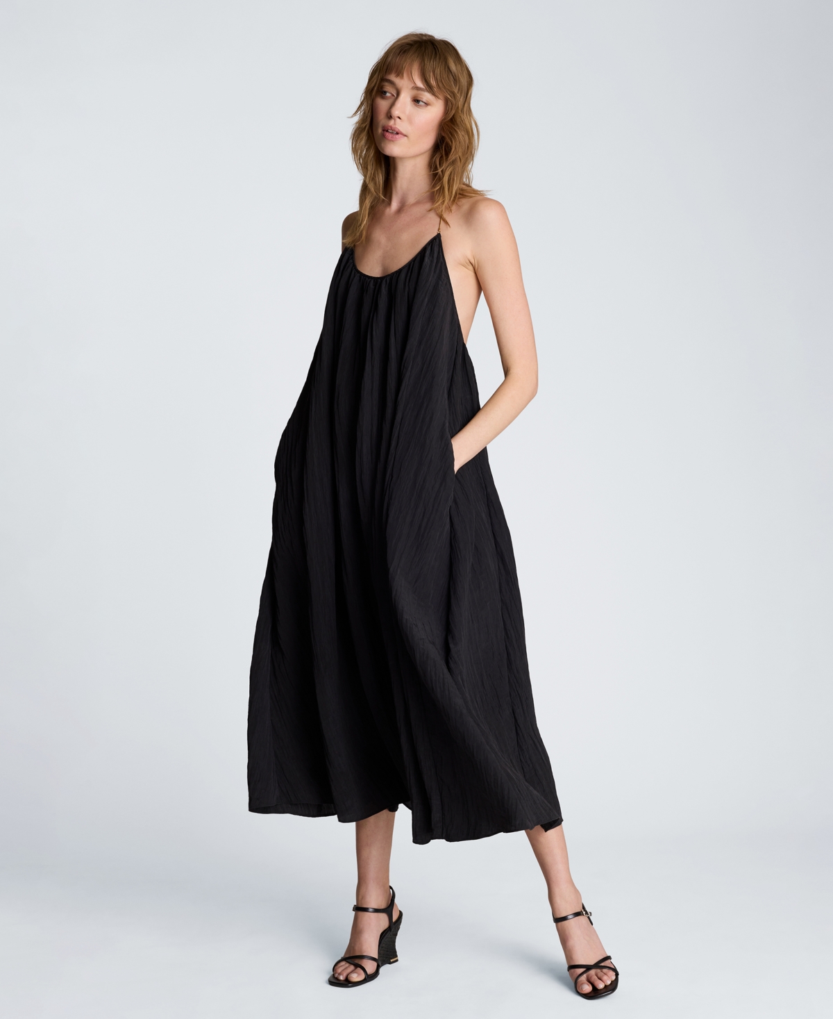 Click here for Kenneth Cole Womens Halter Neck Midi Dress - Black prices