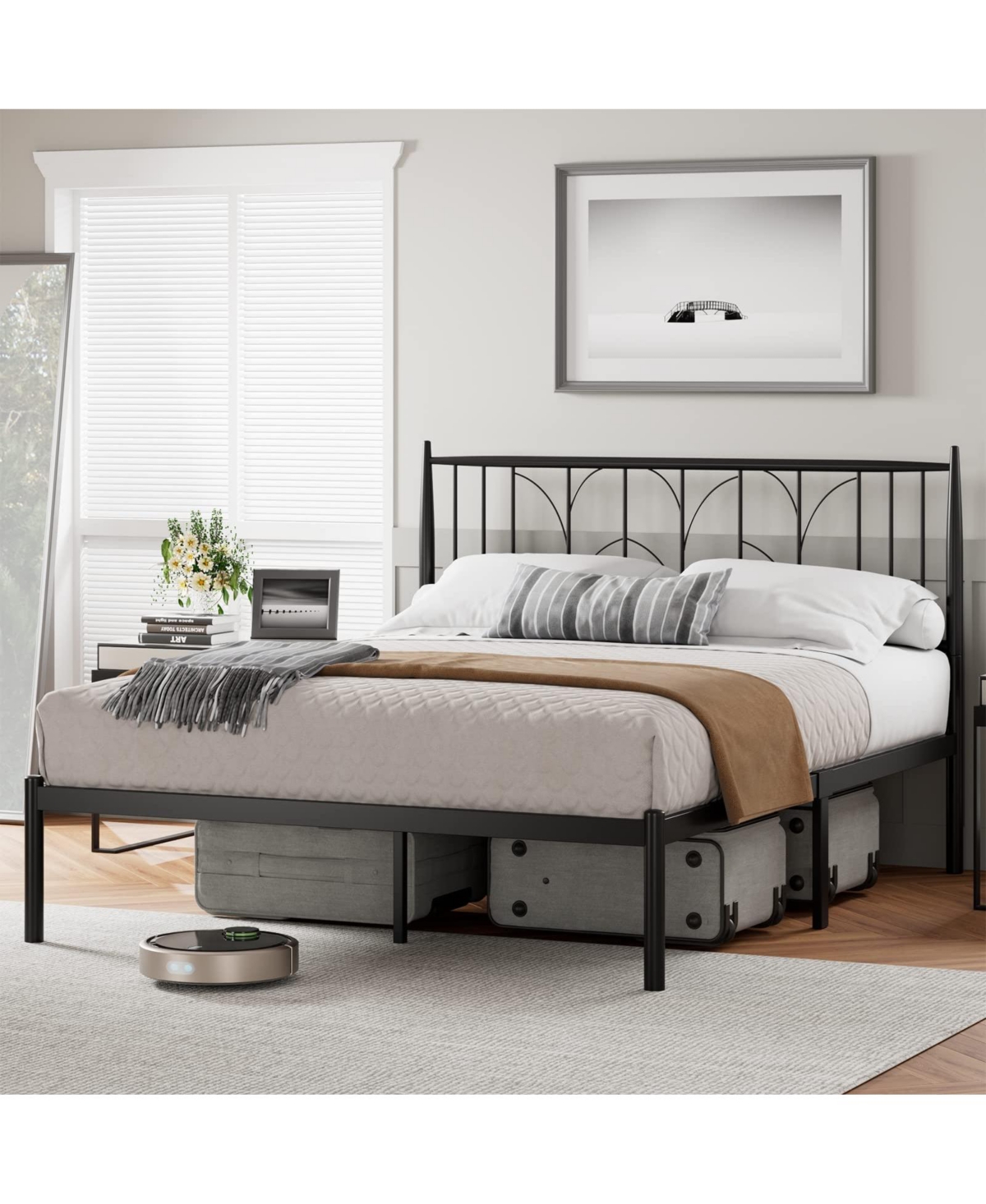 Click here for gaomon Metal Platform Bed  Bed Frame with Modern S... prices