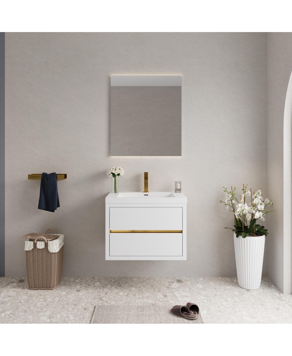 Click here for Sillysis Wall Mounted Bathroom Vanity with Glossy... prices