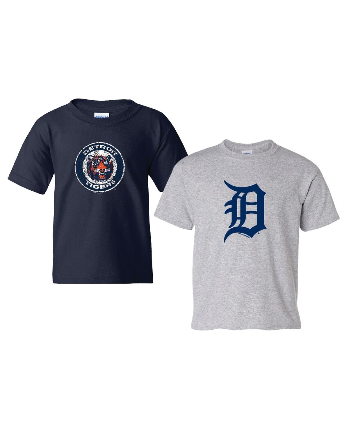 Click here for Soft As A Grape Big Boys and Girls Navy/Heather Gr... prices