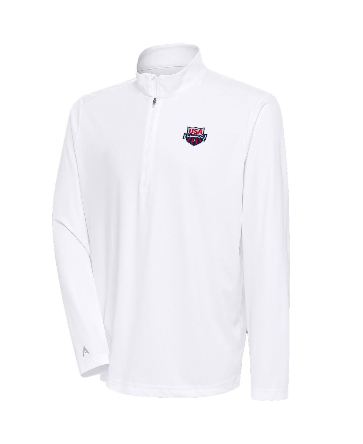 Click here for Antigua Mens White Usa Swimming Tribute Quarter-Zi... prices