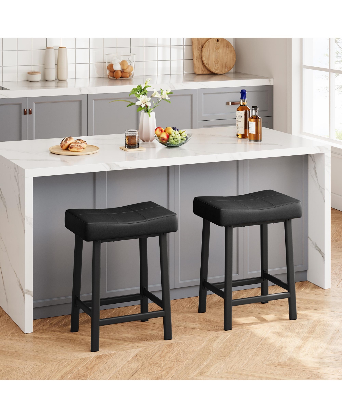 Click here for homfan Set of 2 24 Inch Counter Height Bar Stools... prices