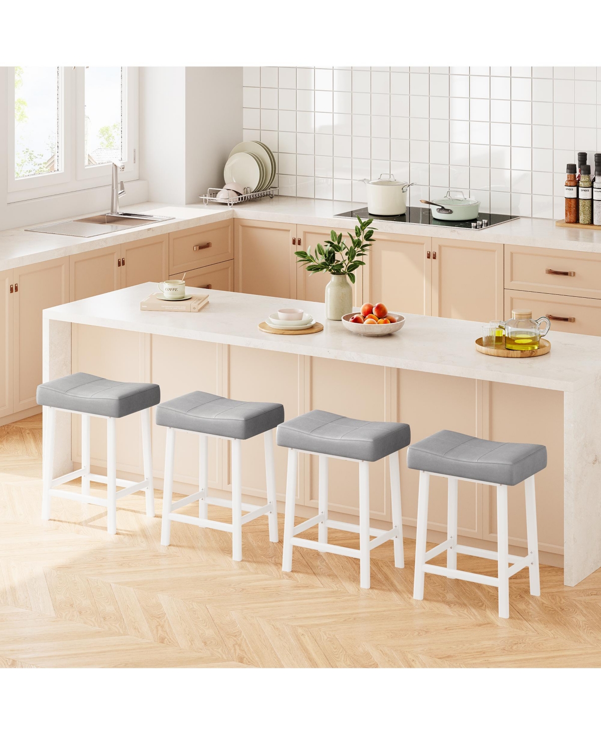 Click here for homfan Set of 2 24 Inch Counter Height Bar Stools... prices