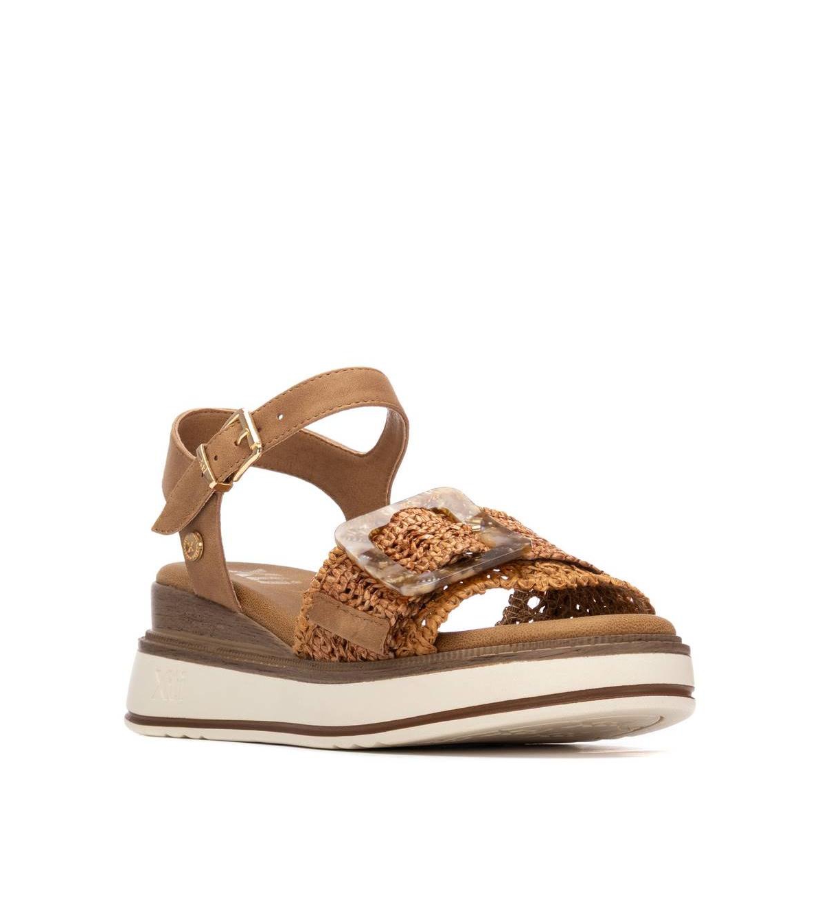 Click here for Xti Womens Comfort Mini Wedge Sandals - Camel prices