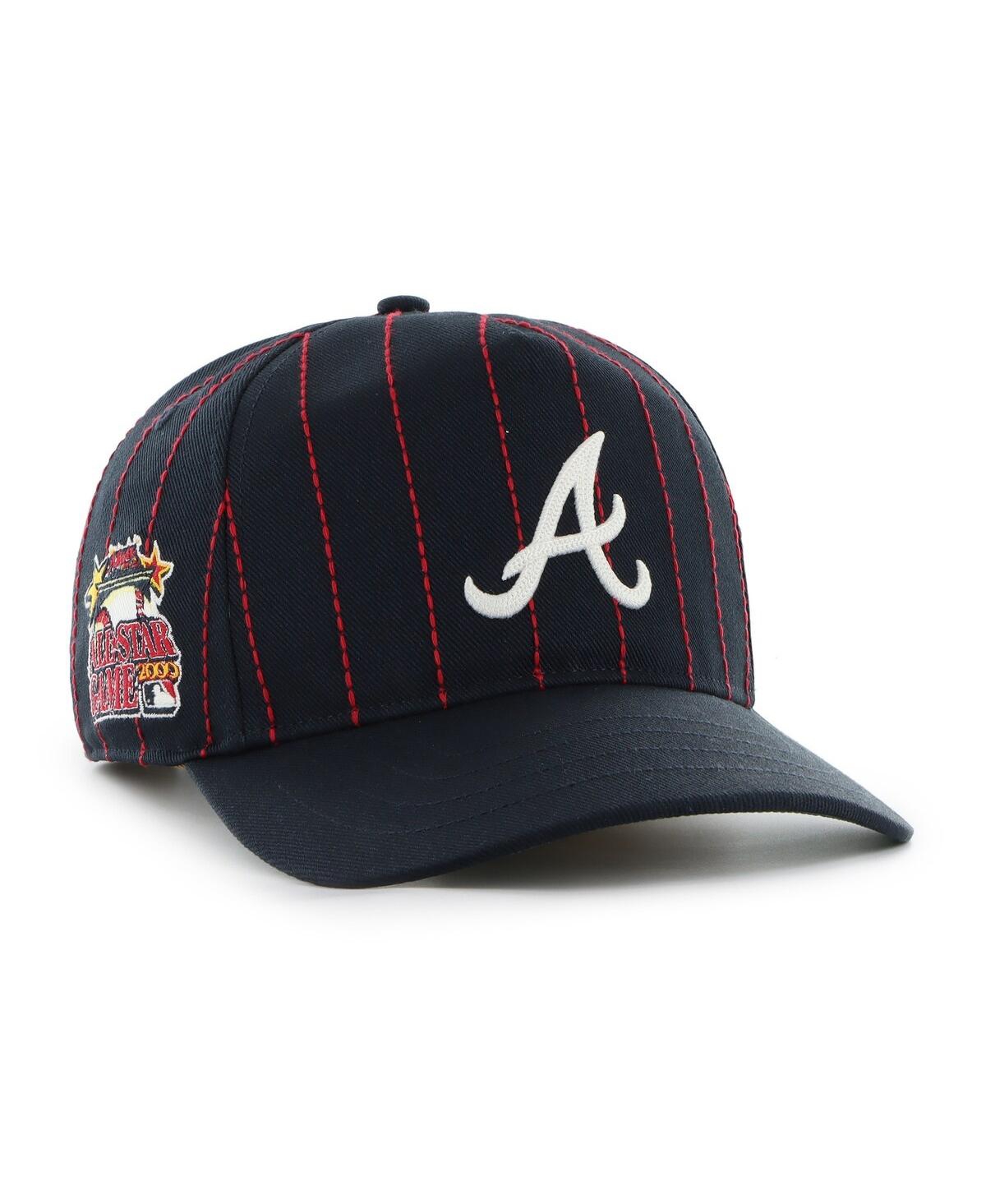 Click here for 47 Brand Mens x Rawlings Navy Atlanta Braves Pinst... prices