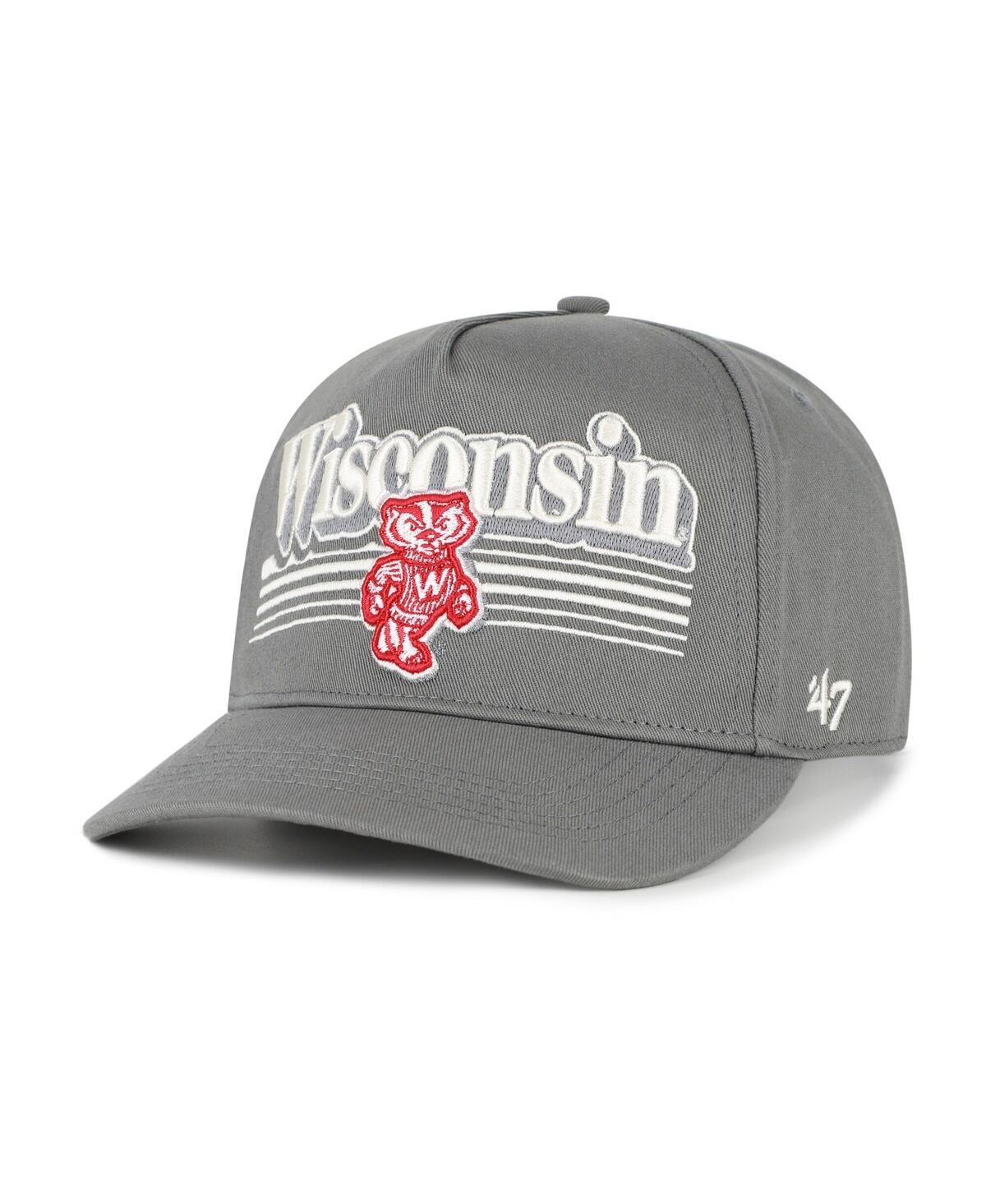 Click here for 47 Brand Mens Gray Wisconsin Badgers Script Fade H... prices