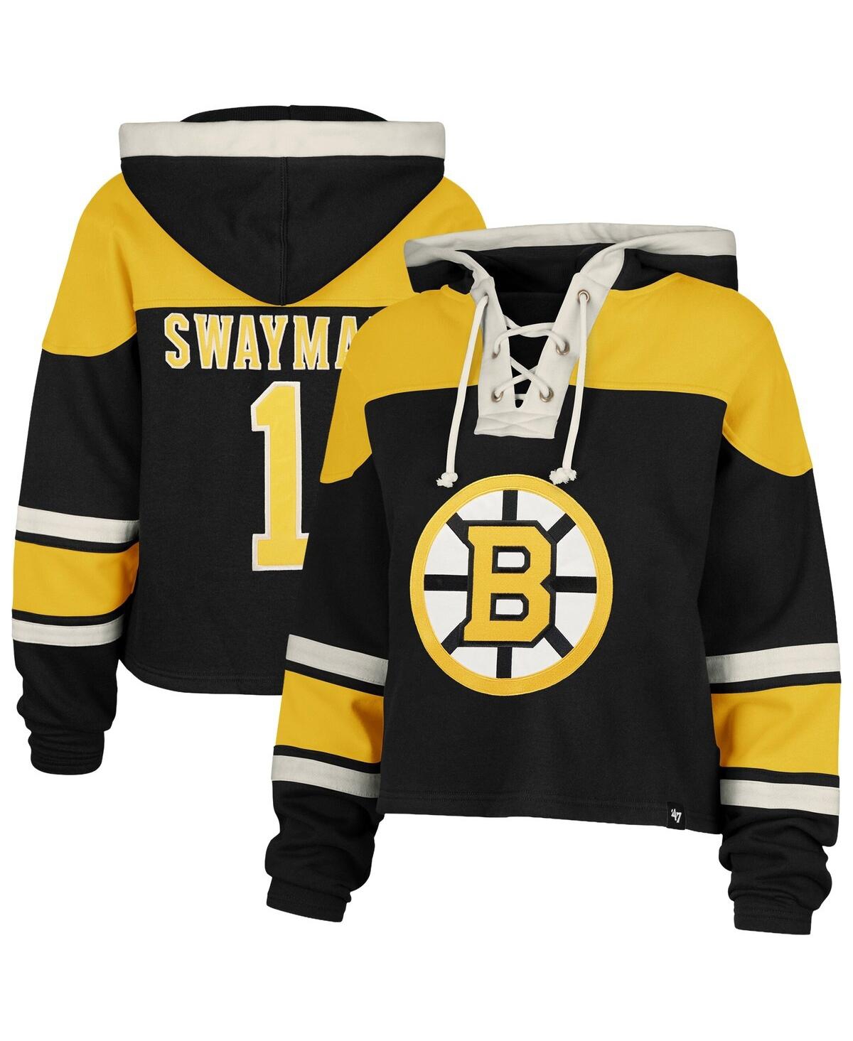 Click here for 47 Brand Womens Jeremy Swayman Black Boston Bruins... prices