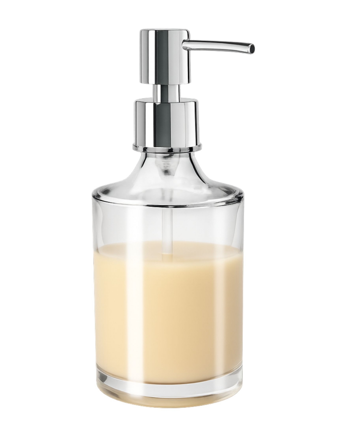 Click here for Oggi 10 oz. Round Glass Soap Dispenser with Chrome... prices