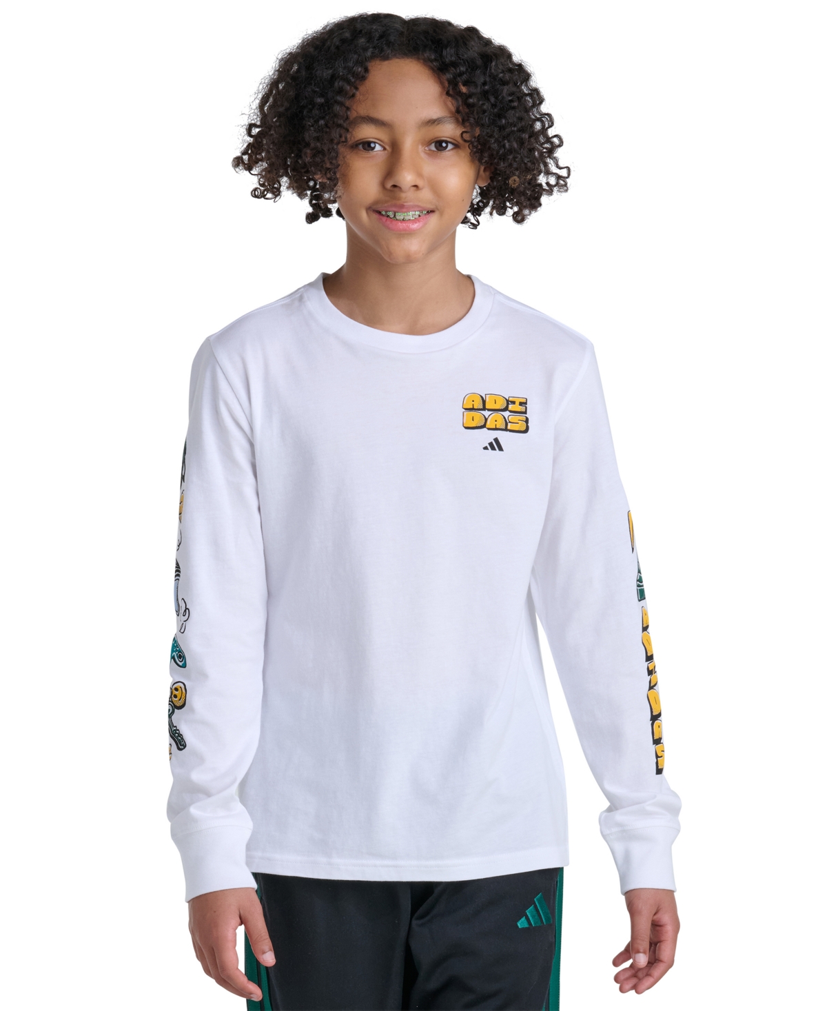 Click here for adidas Boys 8-20 Long-Sleeve T-Shirt - White prices