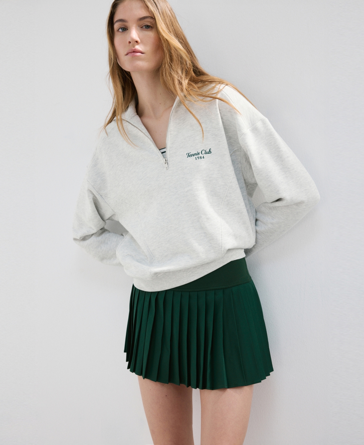 Click here for Mango Womens Wide Pleated Skirt - Green prices