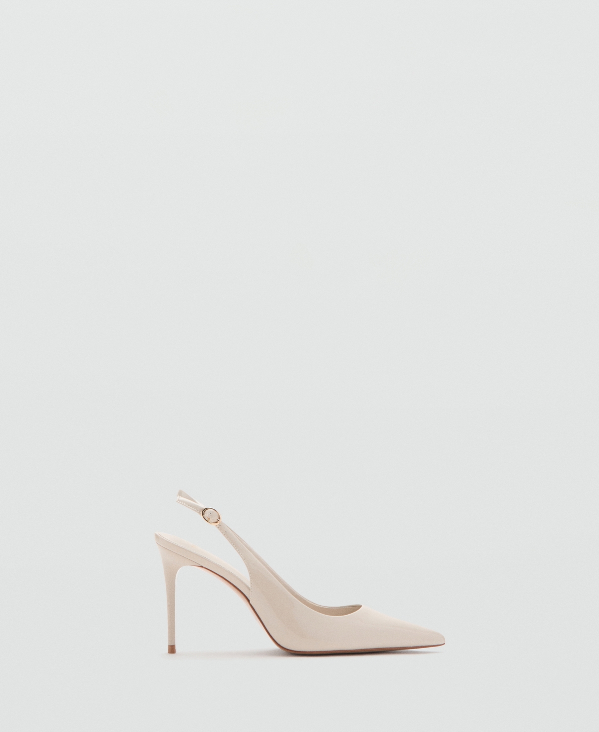 Click here for Mango Womens Patent Leather Heel Shoes - Ecru prices