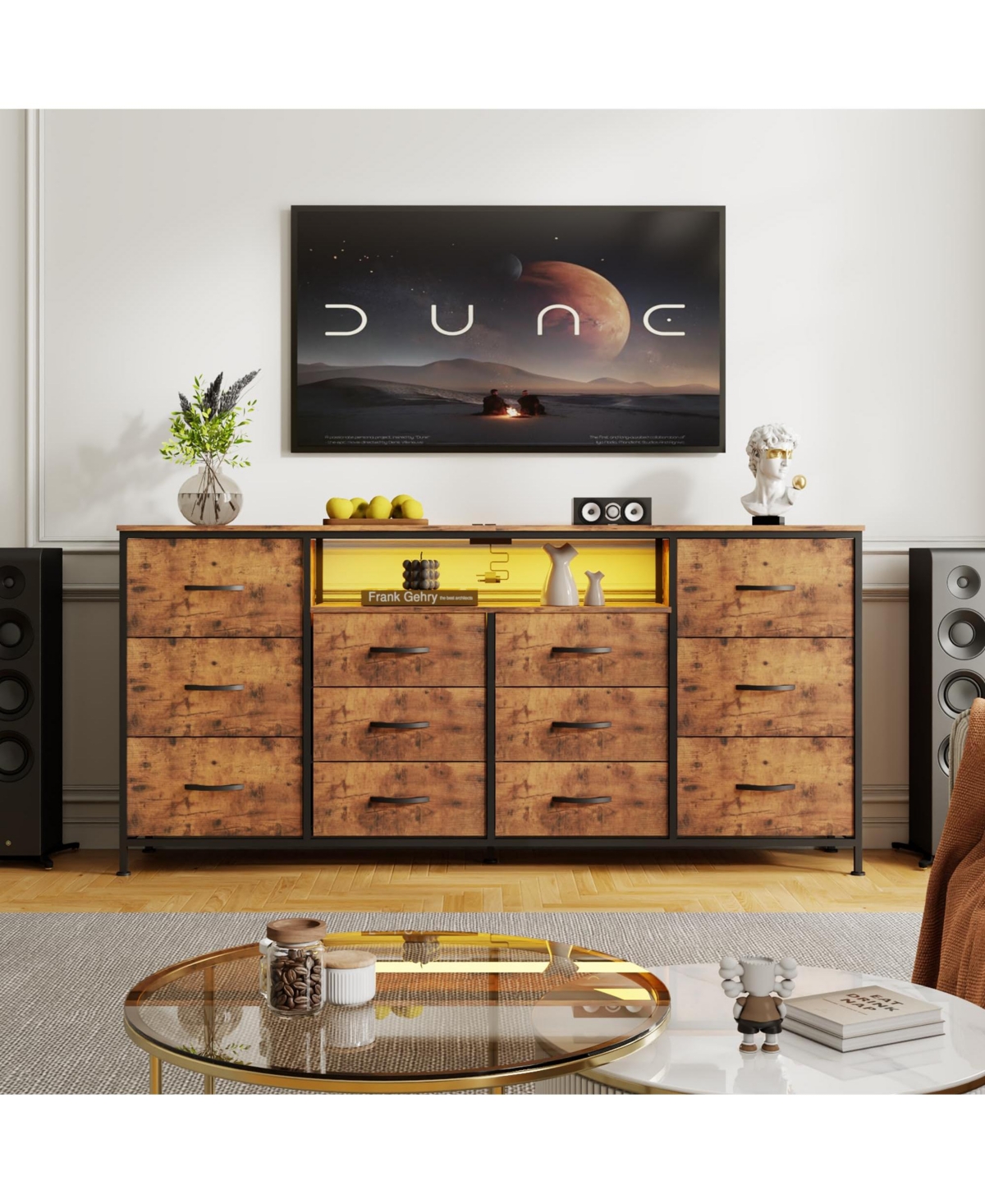 Click here for gaomon 63 inch Dresser Tv Stand with 12 Drawers fo... prices