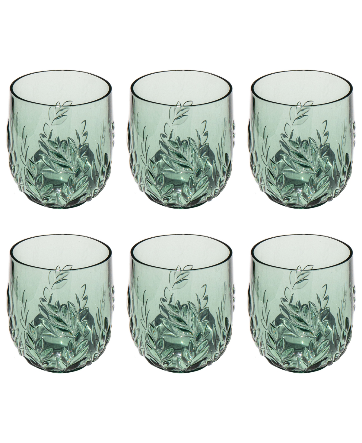 Click here for Abode Homewares Embossed Leaf Acrylic Stemless Win... prices