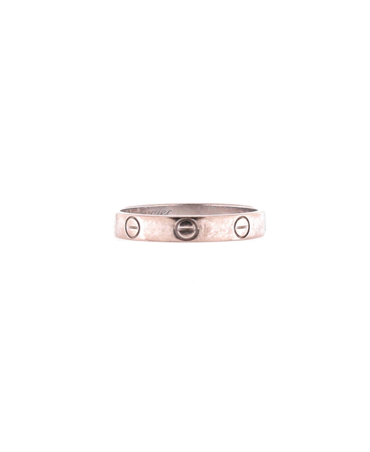 Click here for Pre-Owned Cartier Love Wedding Band Ring - 18k whi... prices