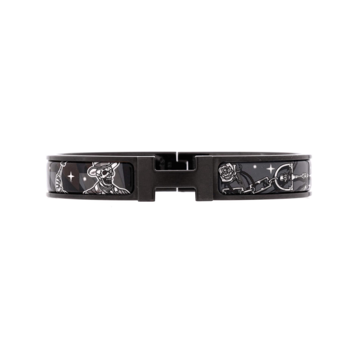 Click here for Pre-Owned HERMES So Black Clic Hh Bracelet - Ename... prices