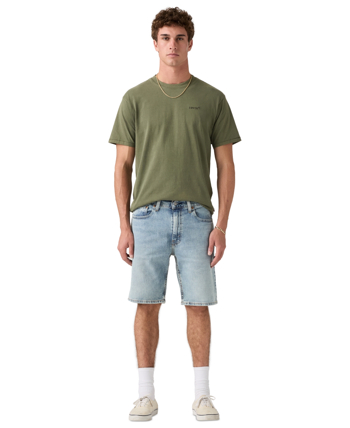 Click here for Levis Mens 405 Standard Denim Shorts - Fight The F... prices