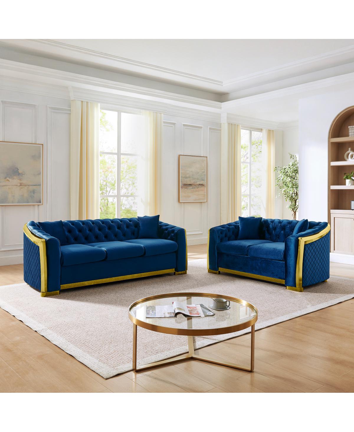 Click here for Streamdale Furniture Mid-Century Velvet Couch Set:... prices