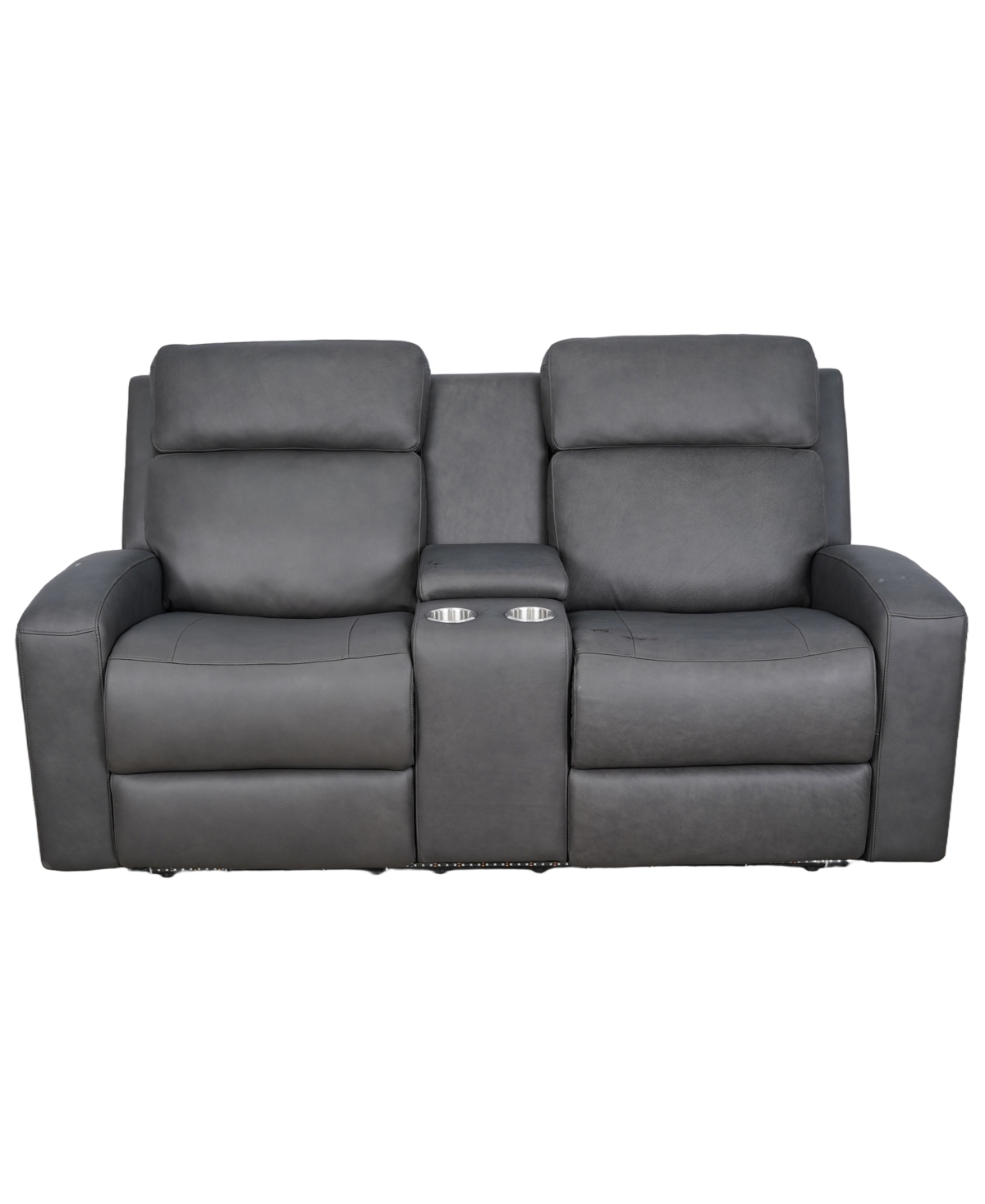 Click here for Hewitt 73 Leather Power Reclining Console Loveseat... prices