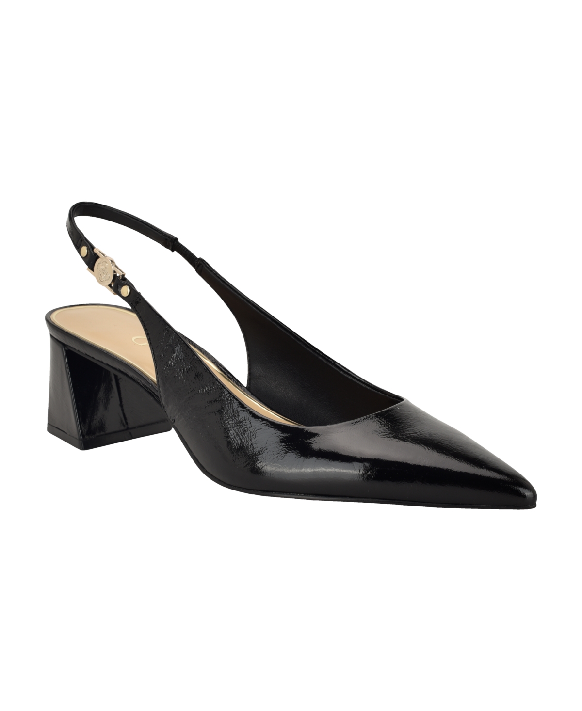 Click here for Guess Womens Sinya Leather Block Heel Slingback Pu... prices