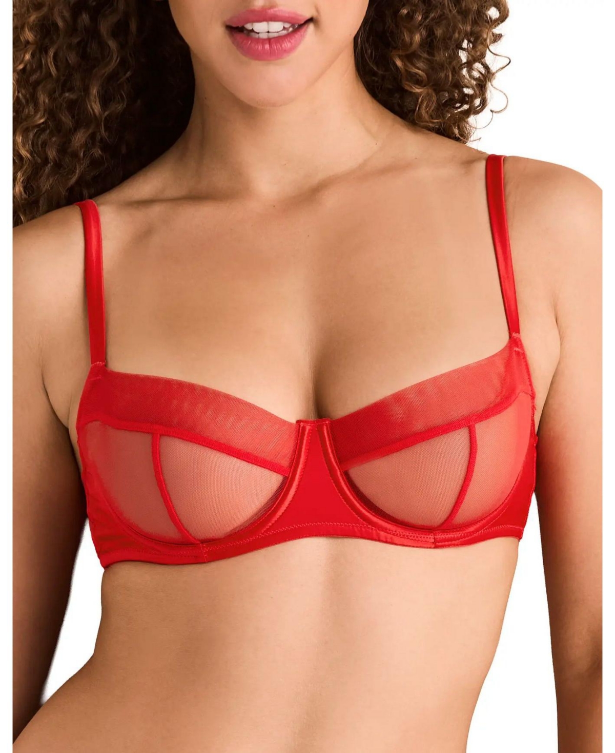 Click here for Adore Me Womens Brittani Unlined Balconette Bra -... prices