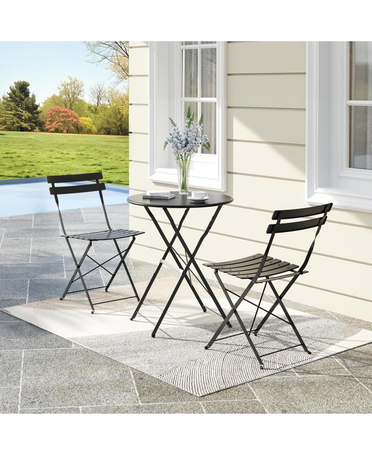 Click here for GarveeLife 3-Piece Outdoor Folding Bistro Set with... prices
