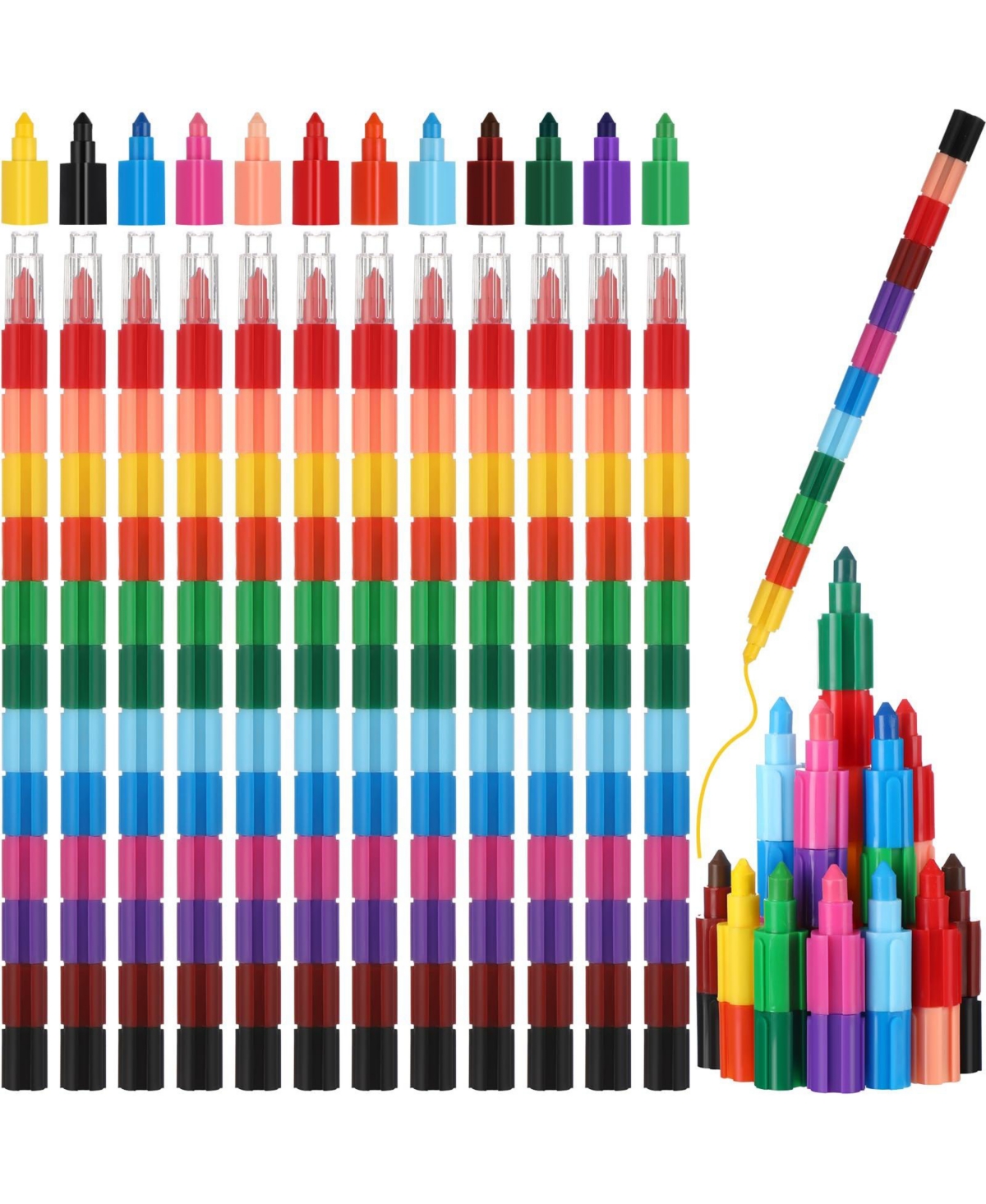 Click here for Gnuadz Stackable Crayons Buildable Rainbow Pencils... prices