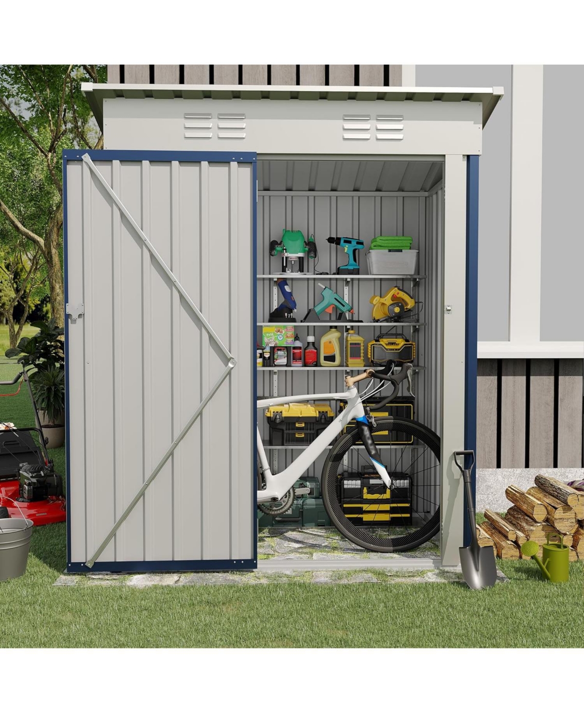 Click here for gaomon Storage Shed Metal Tool Garden Shed for Gar... prices