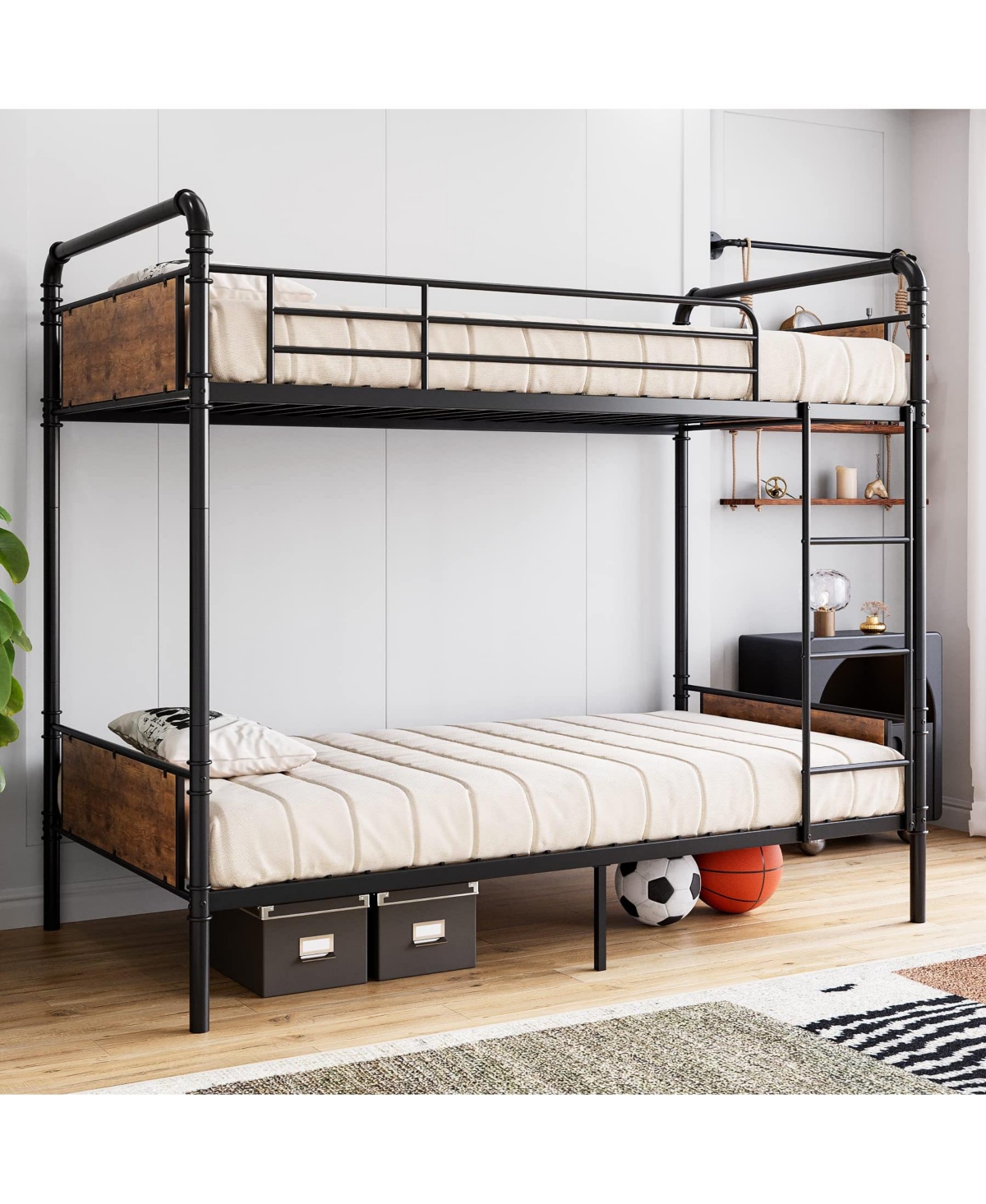 Click here for gaomon Metal Bunk Bed Twin Over Twin for Kids  Hea... prices