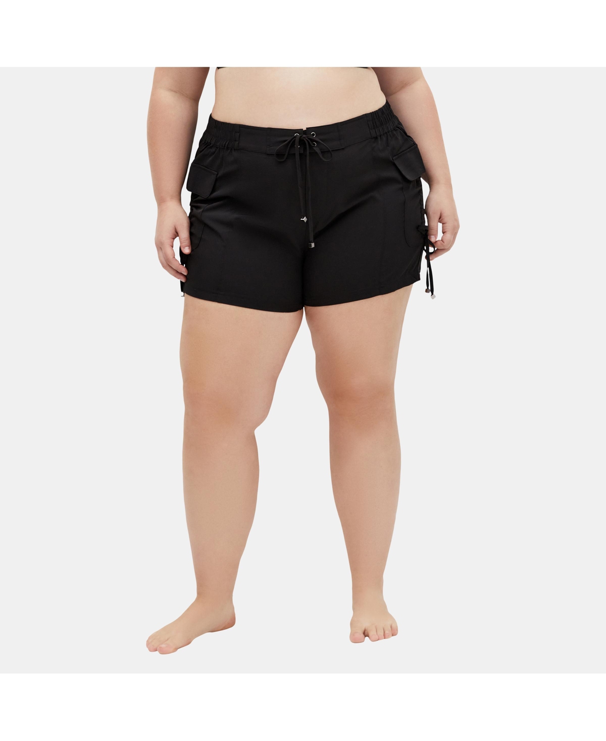 Click here for City Chic Plus Size Azores Boardie - Black prices