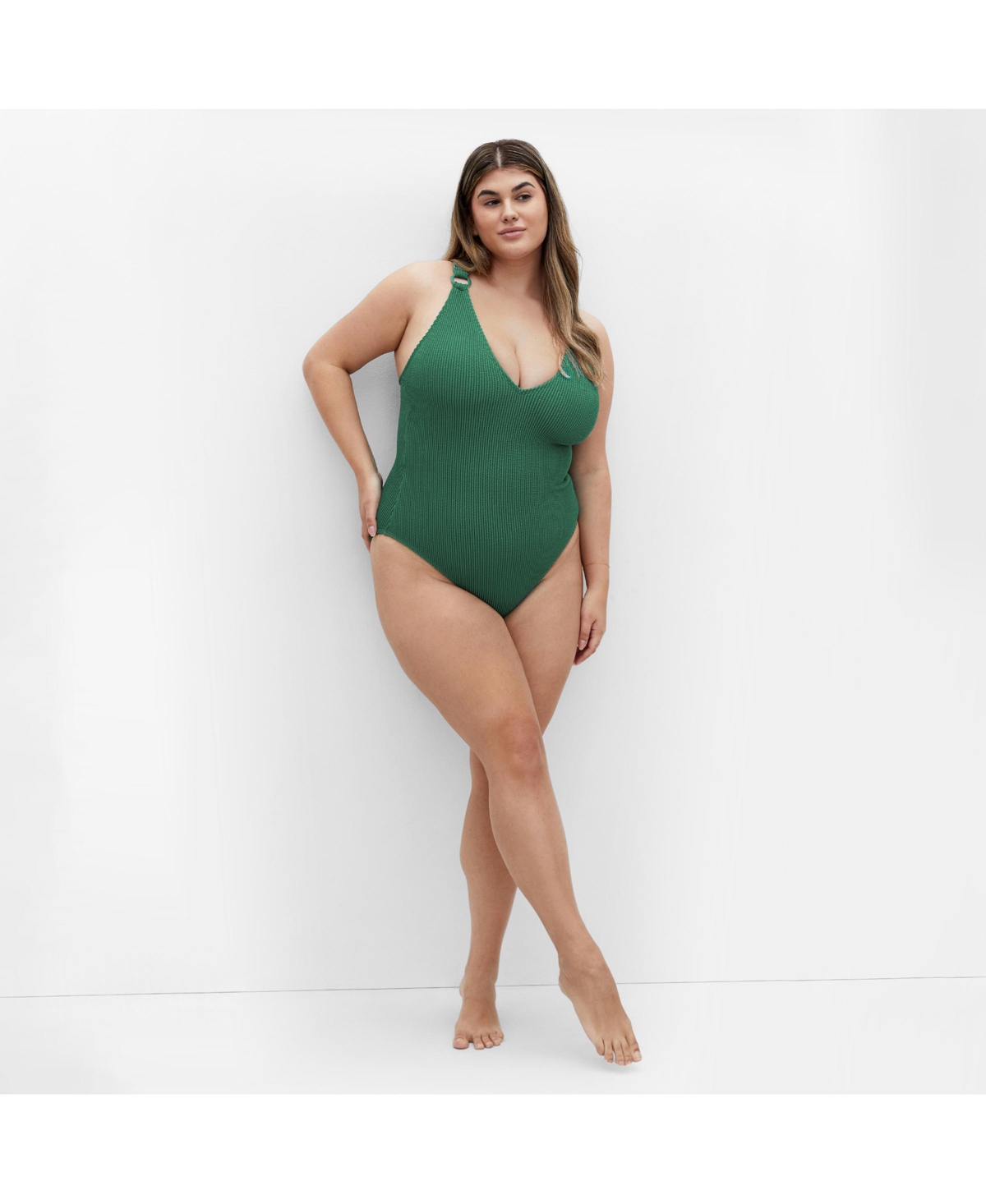 Click here for City Chic Plus Size Avalon 1 Piece - Amazon green prices